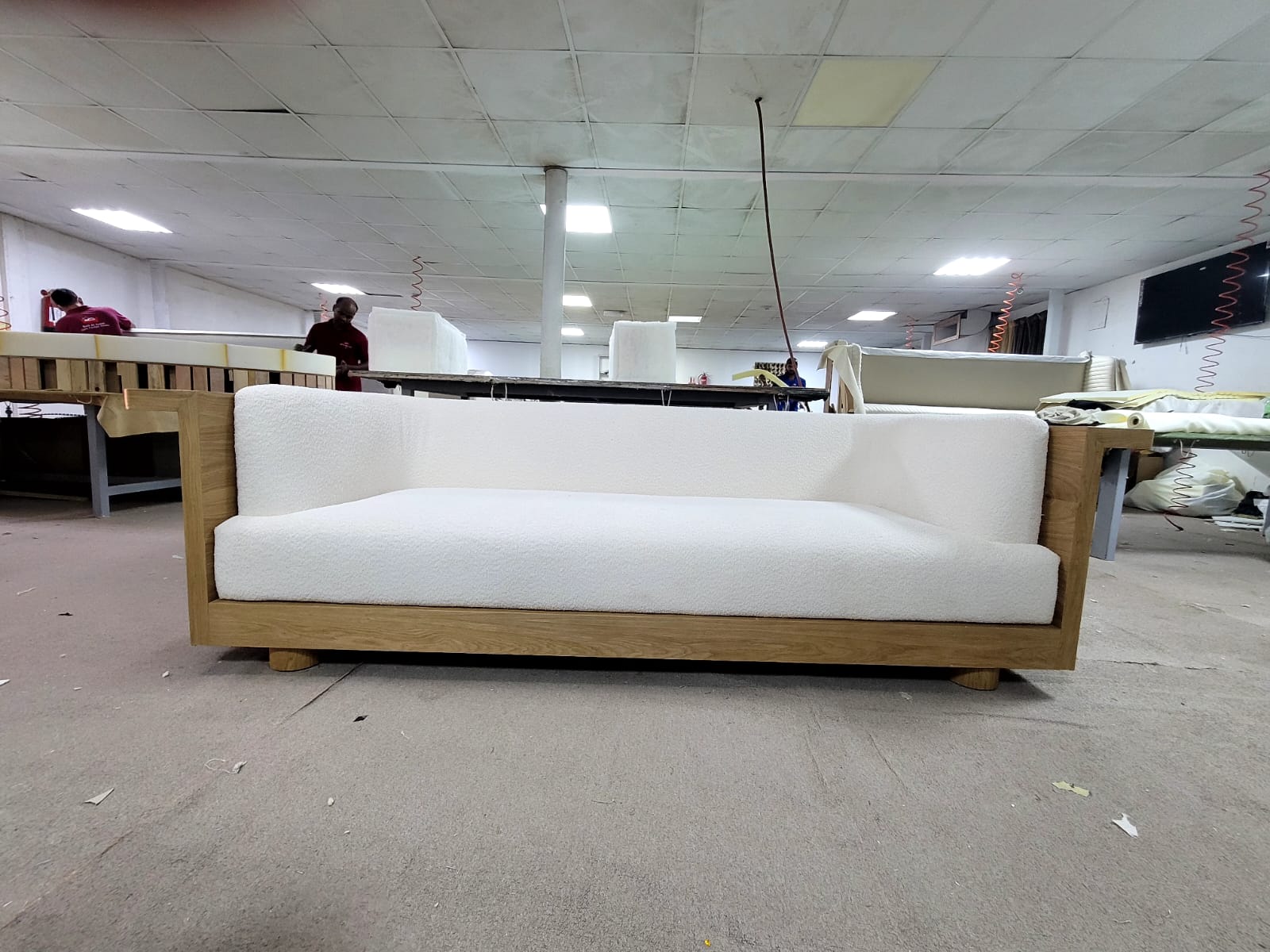 Nervaller Wood Sofa - Baf Home (Aseel Furniture)